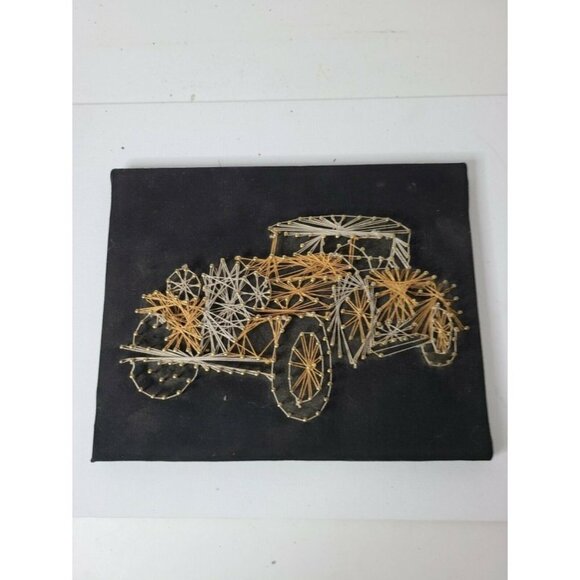 Vintage | Accents | Vintage Car String On Pine Wood Wall Hanging Black ...